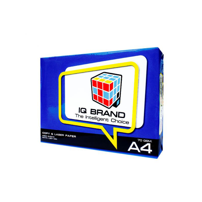 IQ BRAND กระดาษถ่ายเอกสาร A4 70G ห่อสีน้ำเงิน แพ็ค 1X5 | Officepal